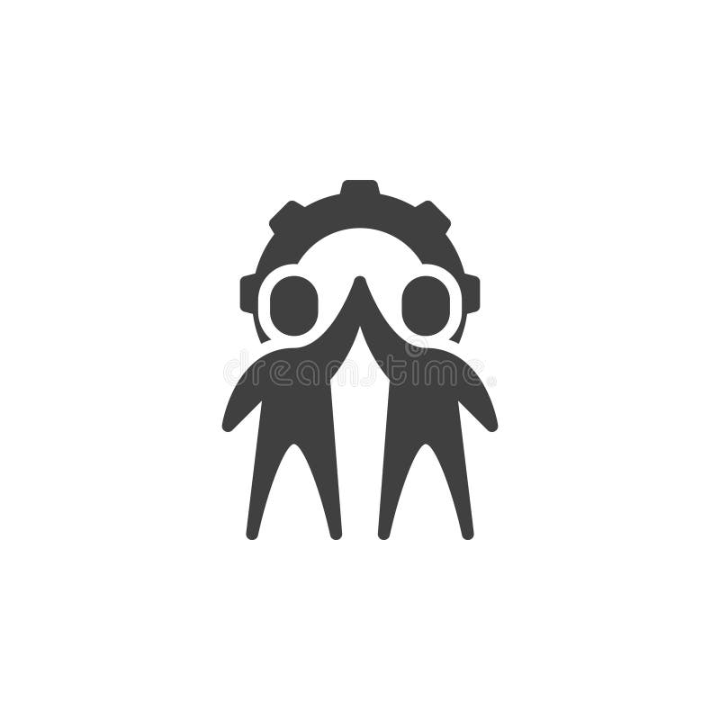 Teamwork vector icons set stock vector. Illustration of symbol - 302523935