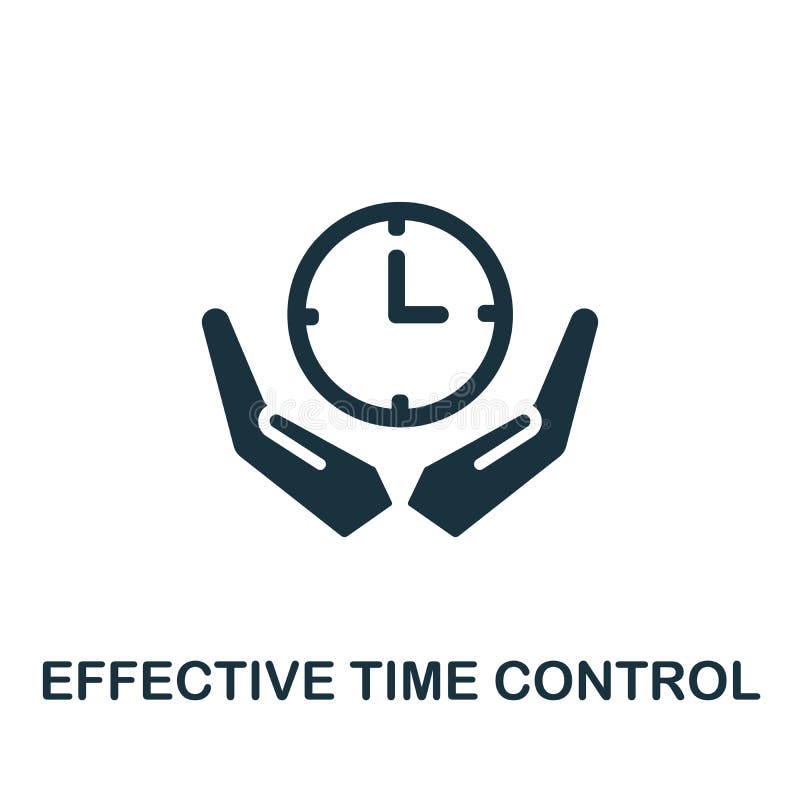 Time Control Icon. 3d Illustration from Personal Productivity ...
