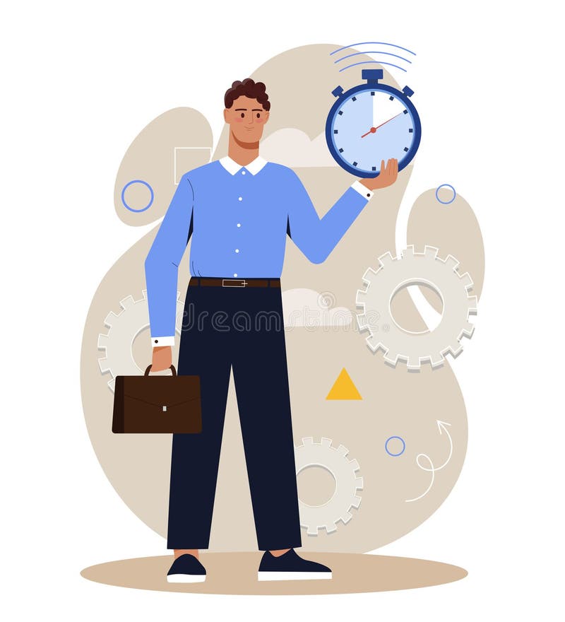 Effective Time Management Vector Concept Stock Vector - Illustration of ...