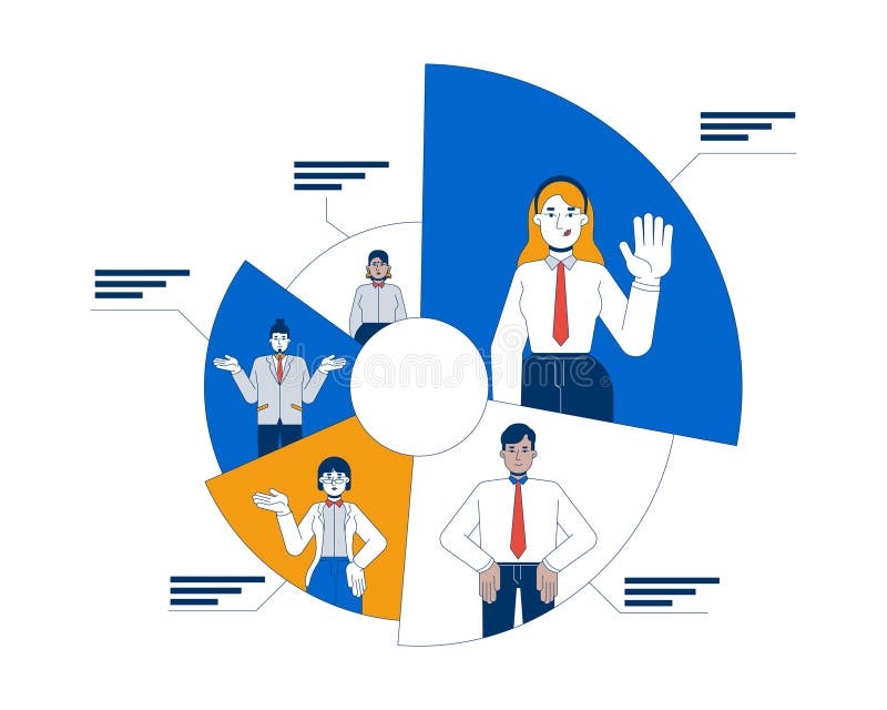 Effective Workload Distribution 2D Illustration Concept Stock Vector ...