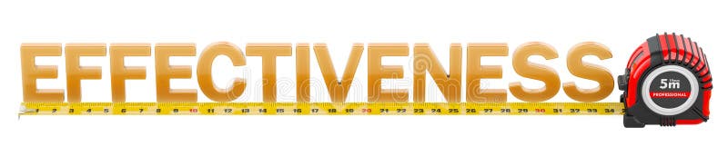 Effectiveness Concept with Measuring Tape, 3D Rendering Stock ...