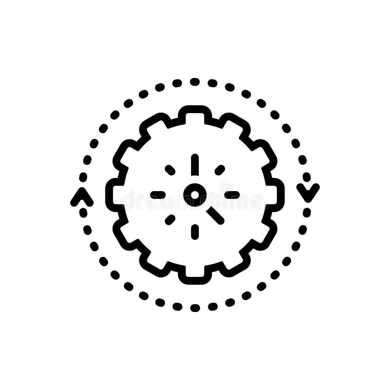 Black Line Icon for Effectiveness, Productivity and Efficiency Stock ...