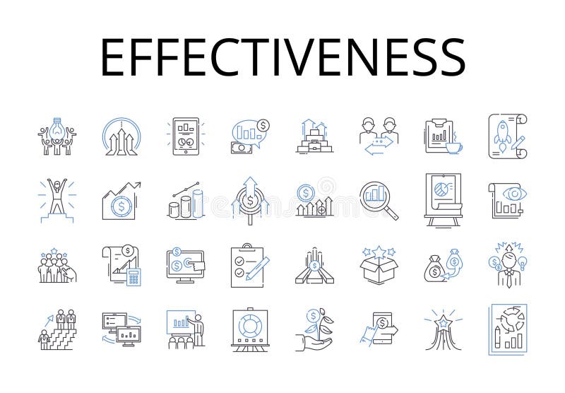 Effectiveness Line Icons Collection. Efficiency, Productivity ...