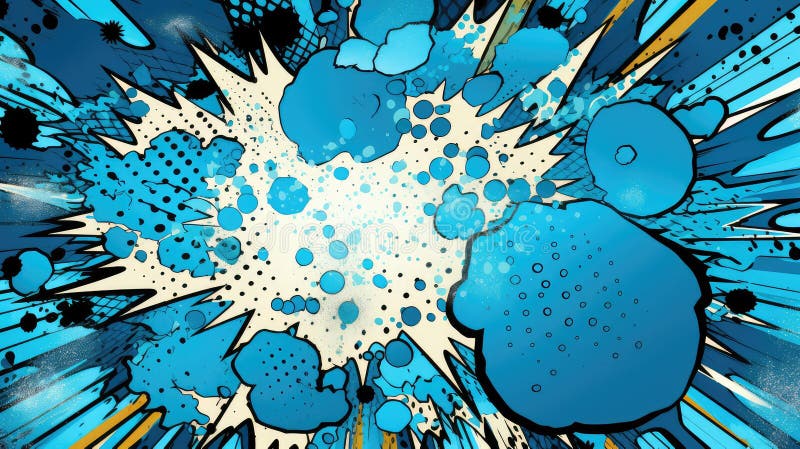 Effects Comic Book Background Blue Stock Illustration - Illustration of ...