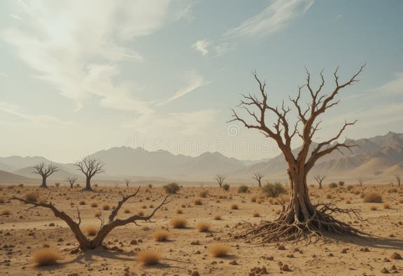 Effects of Drought and Desertification. Stock Photo - Image of arid ...