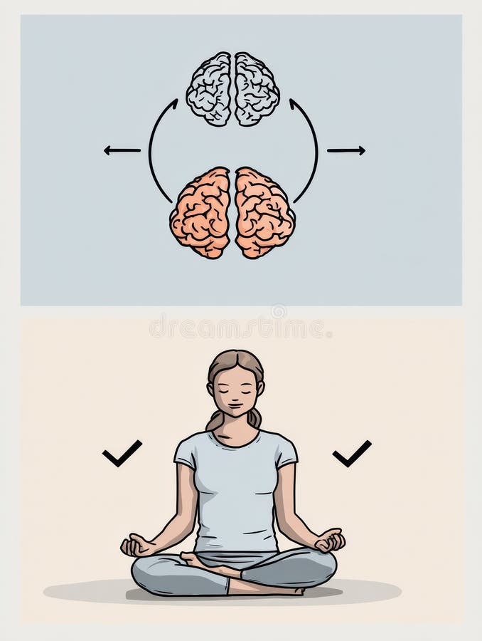 Effects of Meditation on the Brain Illustrated through before and after ...