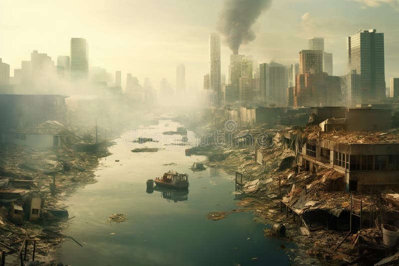 Effects of Pollution on Cities, Concept of Urban Degradation Stock ...