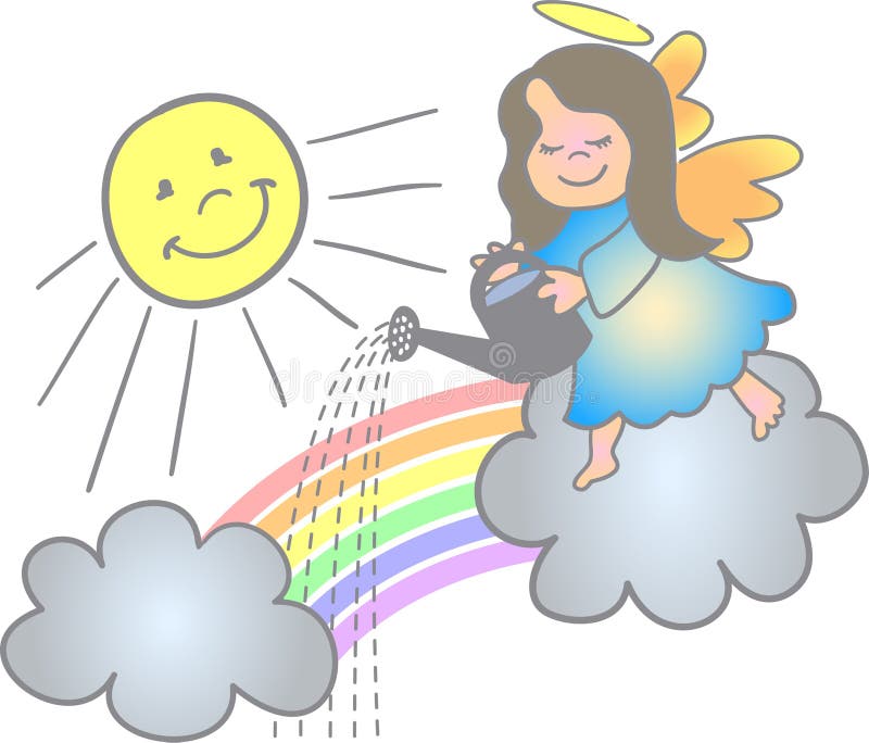 Effectuer Un Ange D'arc-en-ciel/ENV Illustration de Vecteur ...