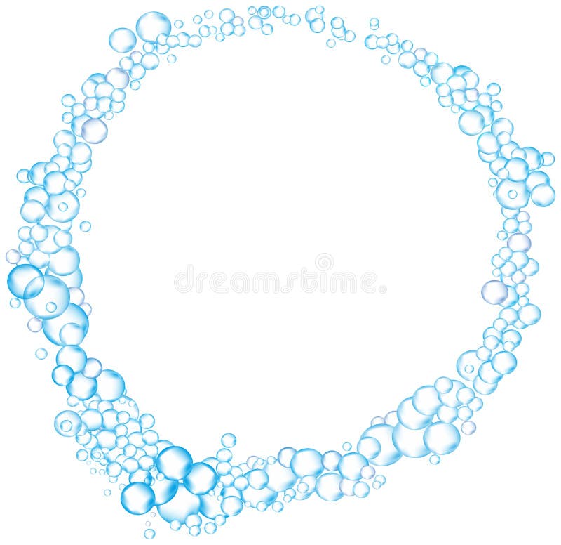 Effervescent Bubbles Making a Circular Composition Stock Illustration ...