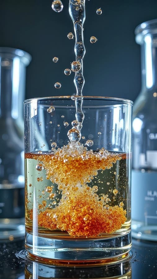 Effervescent Chemistry: Bubbles Rising in a Beaker of Liquid Experiment ...