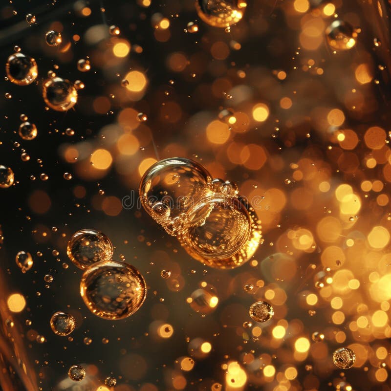 Effervescent Soda Bubbles Dance in a Glass Stock Photo - Image of ...