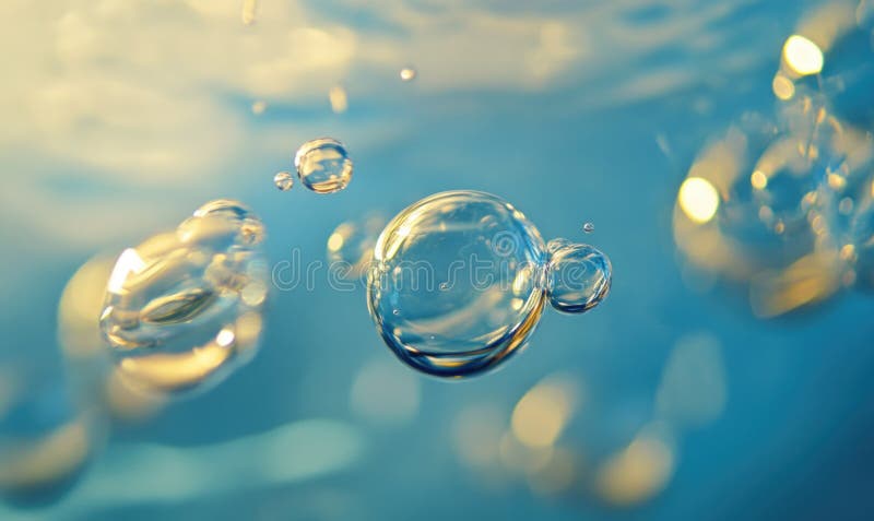 Effervescent Tablet Breaking Apart in Water, Tiny Bubbles Stock ...