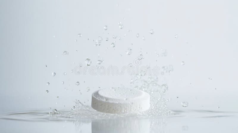 Effervescent Tablet Creates Bubbles upon Contact with Water in High ...