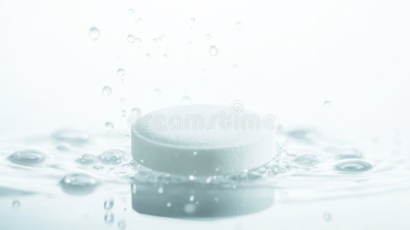 Effervescent Tablet Hitting Water Creates Dramatic Bubbling Reaction ...