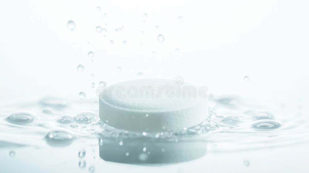 Effervescent Tablet Hitting Water Creates Dramatic Bubbling Reaction ...