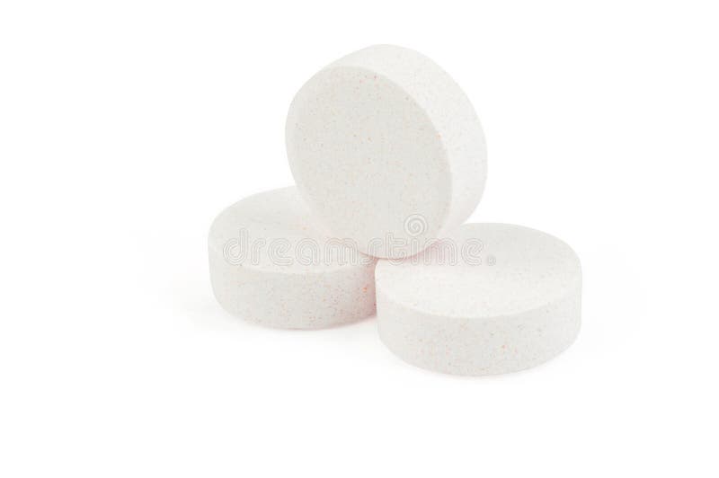 Effervescent Tablets Isolated on White Background Stock Photo - Image ...