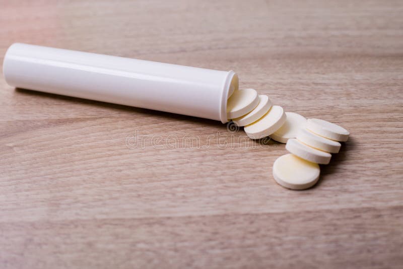 Effervescent Tablets are on the Table Stock Image - Image of pile ...