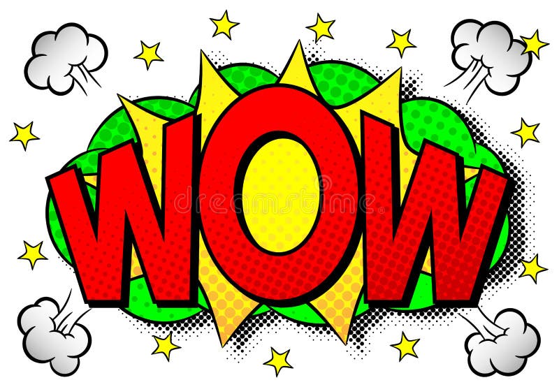 Effet sonore comique wouah illustration de vecteur. Illustration du ...