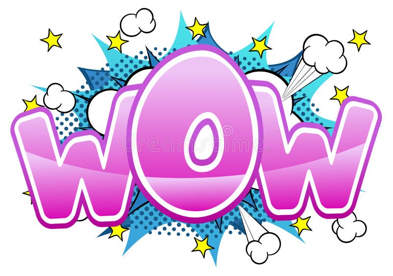 Effet sonore comique wouah illustration de vecteur. Illustration du ...