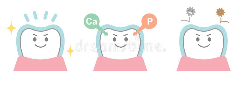 Effets De Fluorure Sur Des Dents Illustration de Vecteur - Illustration ...