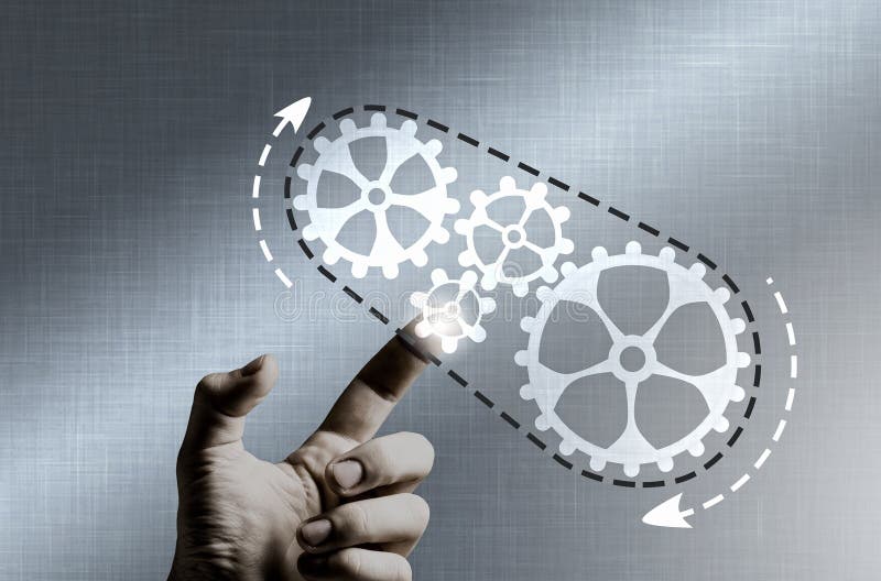 Efficace Meccanismo Di Lavoro Fotografia Stock - Immagine di ingegneria ...