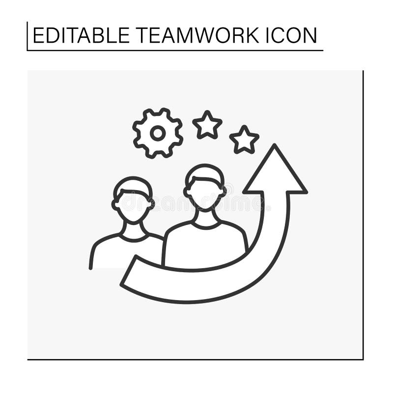 Efficacy line icon stock vector. Illustration of together - 229931003