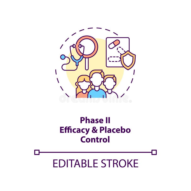 Efficacy and Placebo Control Concept Icon Stock Vector - Illustration ...