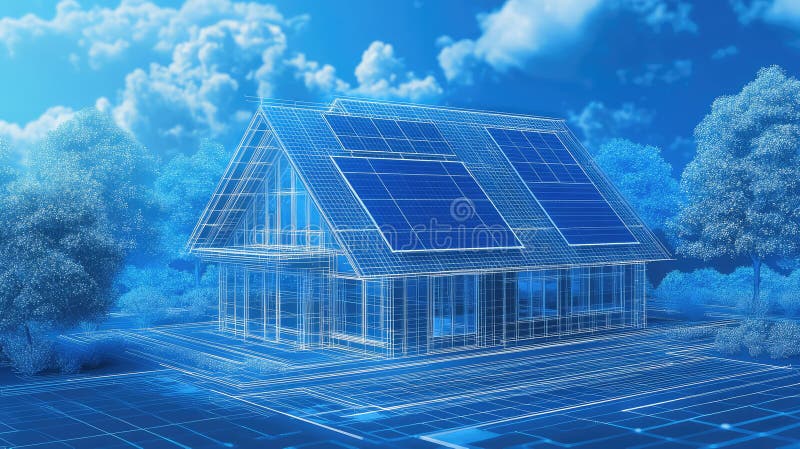 Efficiency Ai Interpretation of Energy-efficient Home Stock Photo ...