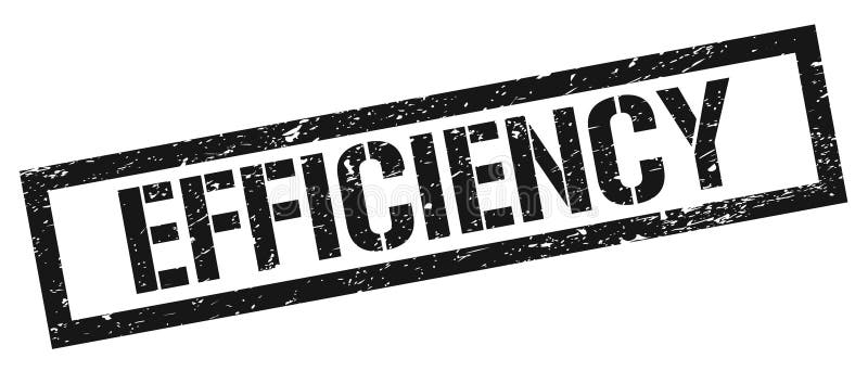 EFFICIENCY Black Grungy Rectangle Stamp Stock Illustration ...