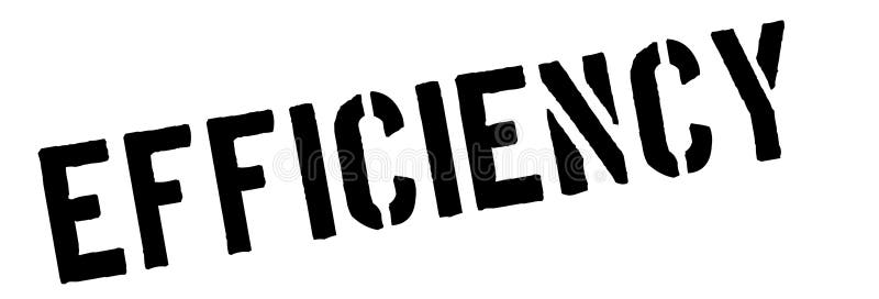 Efficiency Black Rubber Stamp on White Stock Illustration ...