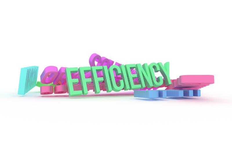 Efficiency, Business Conceptual Colorful 3D Rendered Words. Text ...