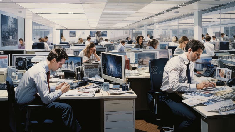 Efficiency busy work stock illustration. Illustration of multitasking ...