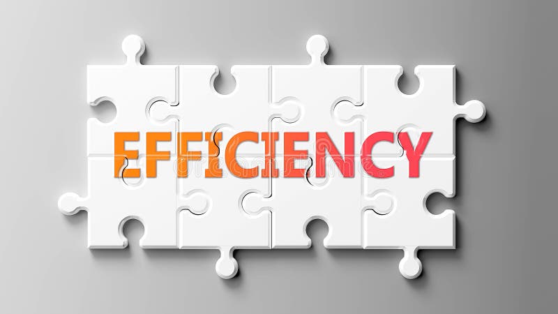 Efficiency Complex Like a Puzzle - Pictured As Word Efficiency on a ...