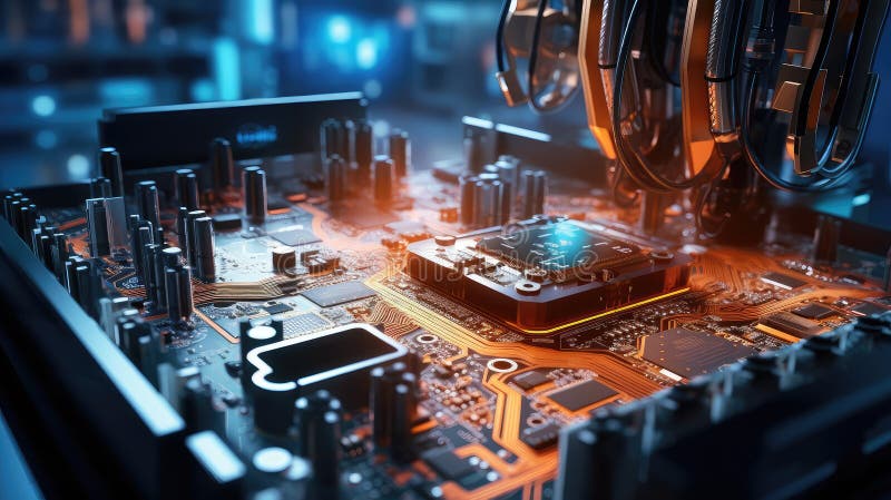 Efficiency Computer Digital Technology Stock Illustration ...