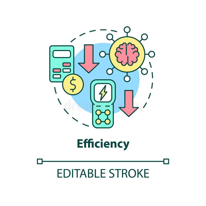Efficiency concept icon stock vector. Illustration of vector - 238315373