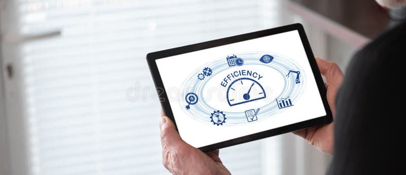Efficiency Concept on a Tablet Stock Photo - Image of business ...