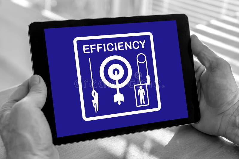 Efficiency Concept on a Tablet Stock Photo - Image of optimization ...