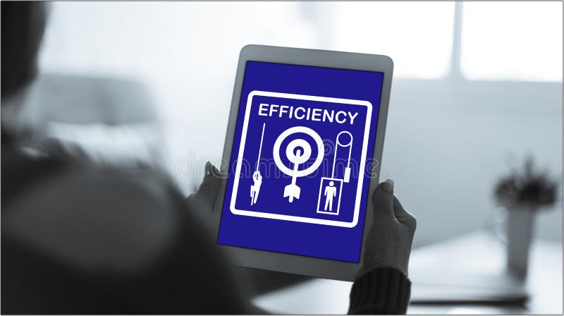 Efficiency Concept on a Tablet Stock Illustration - Illustration of ...