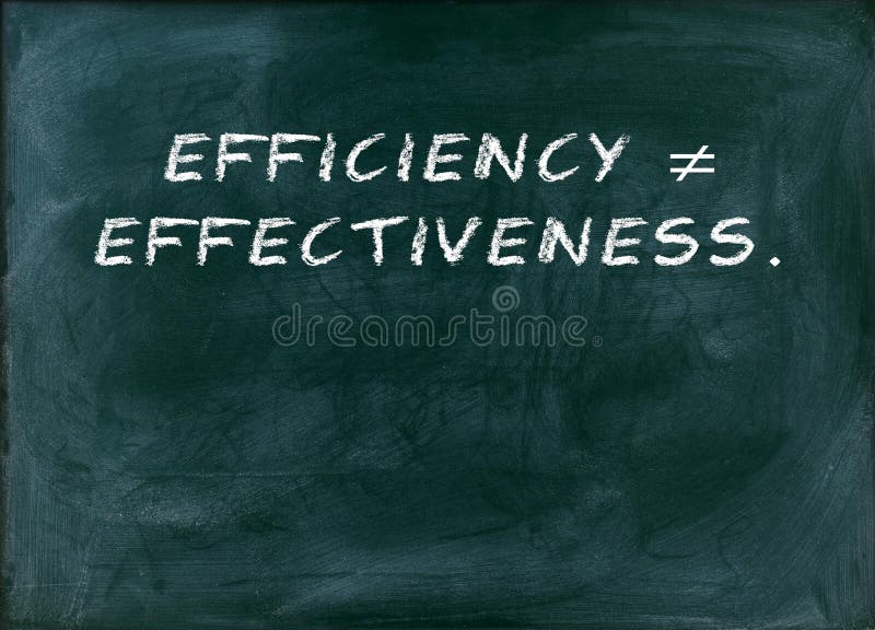 Efficiency Effectiveness Doing Things Right Vs. Doing the Stock Photo ...