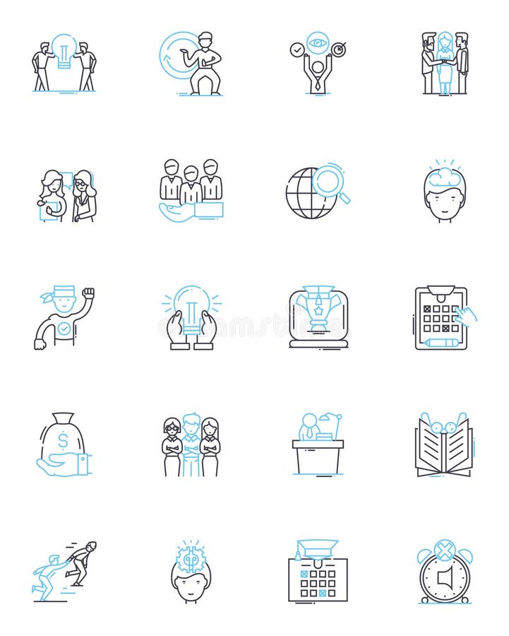 Efficiency and Effectiveness Linear Icons Set. Streamlined ... Efficiency and Effectiveness Linear Icons Set. Streamlined ...