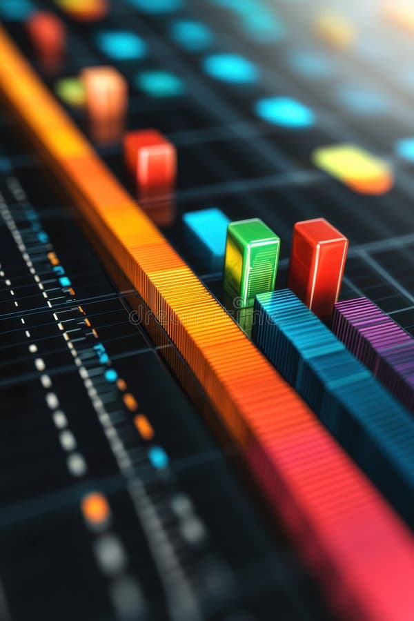 Efficiency Graph, a 3D Rendering of an Operational Efficiency Graph ...