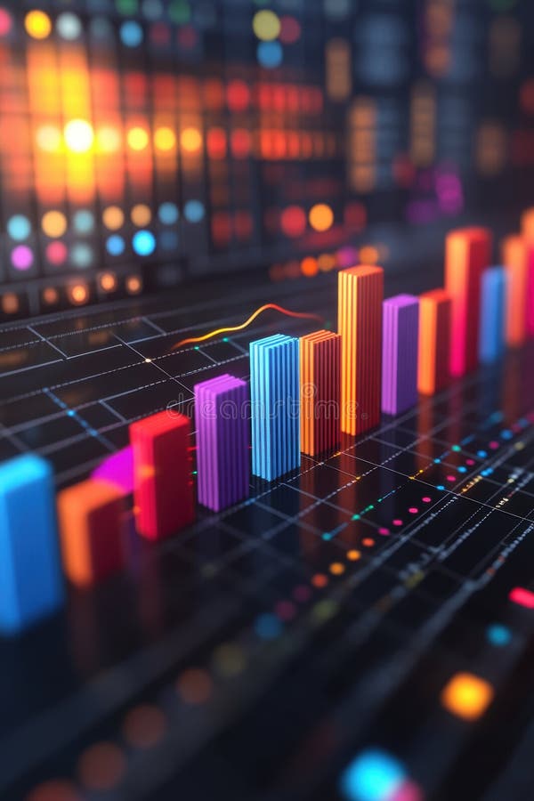 Efficiency Graph, a 3D Rendering of an Operational Efficiency Graph ...