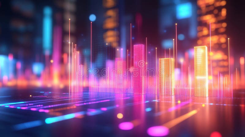 Efficiency Graph, a 3D Rendering of an Operational Efficiency Graph ...