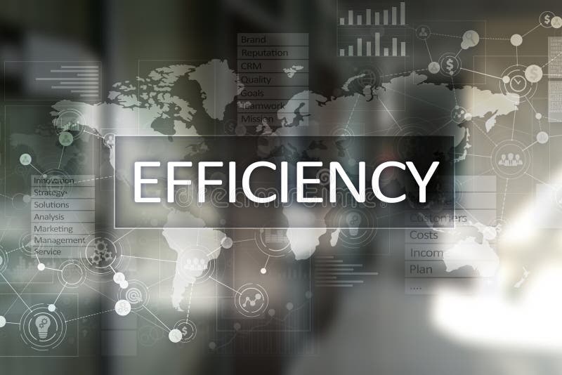 Efficiency Growth Concept. Business and Technology. Virtual Screen ...
