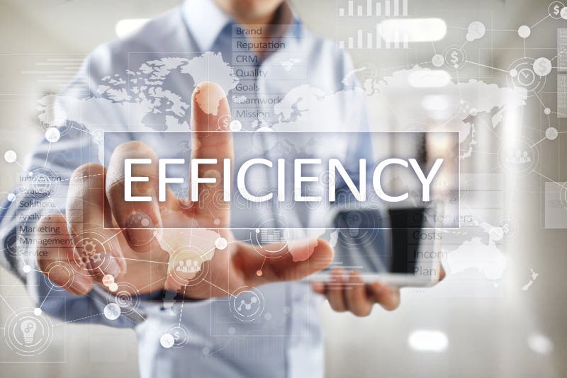 Efficiency Growth Concept. Business and Technology. Virtual Screen ...