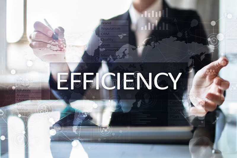 Efficiency Growth Concept. Business and Technology. Virtual Screen ...