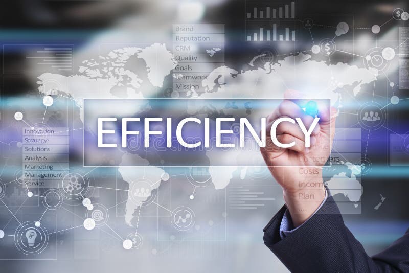 Efficiency Growth Concept. Business and Technology. Virtual Screen ...
