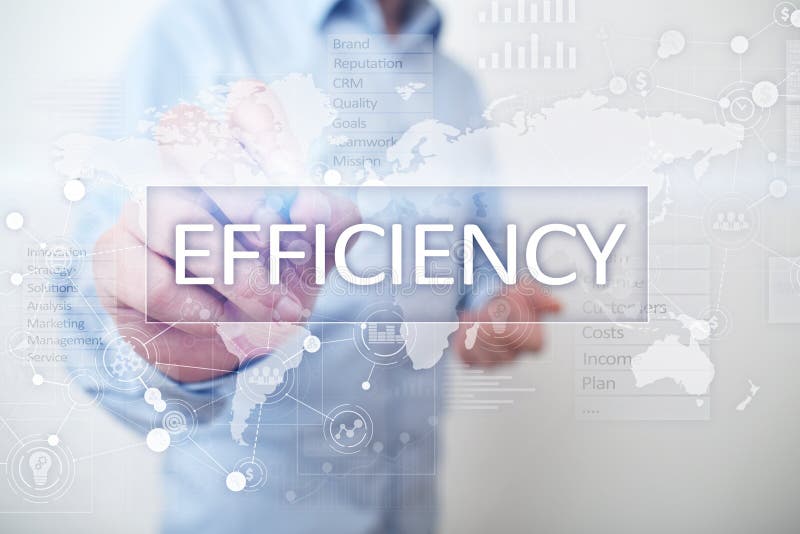 Efficiency Growth Concept. Business And Technology. Virtual Screen ...