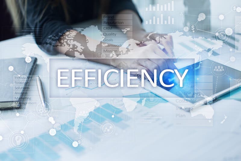 Efficiency Growth Concept. Business and Technology. Virtual Screen ...