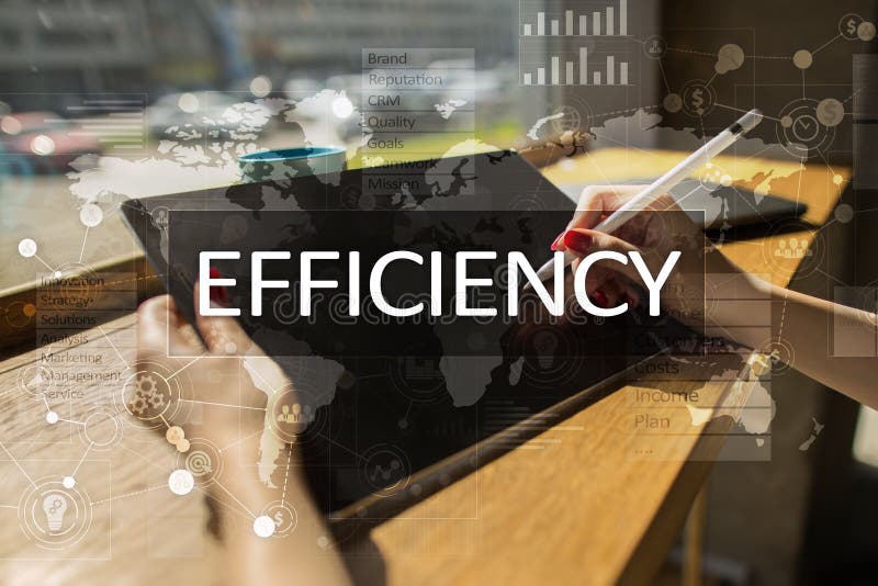 Efficiency Growth Concept. Business and Technology. Virtual Screen ...